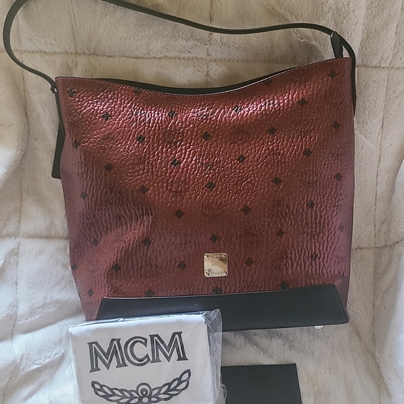 MCM | Bags | Mcm Scooter Red Tote Bag | Poshmark